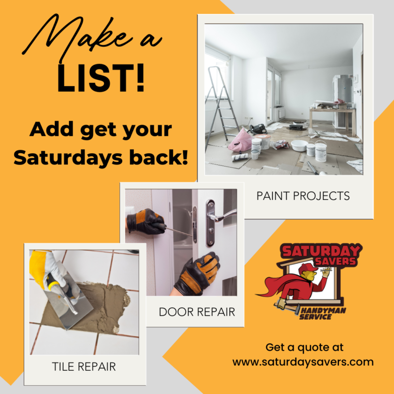 3 Tips To Make Your List Of Needed Repairs | Saturday Savers Handyman ...